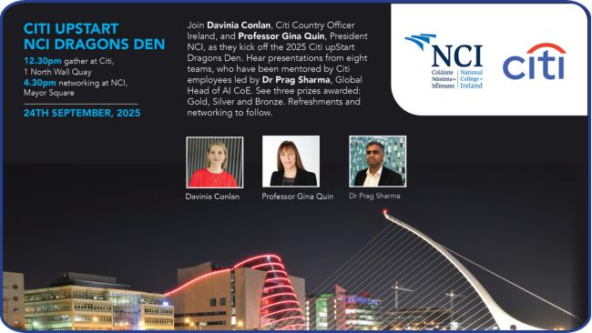Citi upStart Dragons Den - National College of Ireland